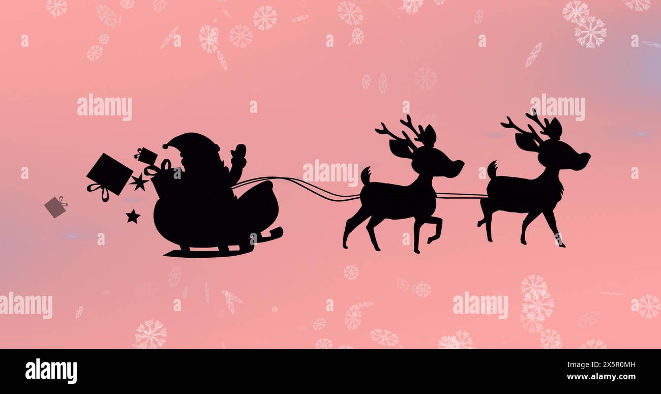 Animation falling snow over tree hi-res stock photography and images ...