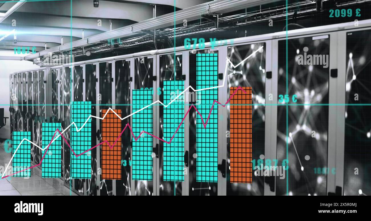 Image of data processing over computer servers Stock Photo - Alamy