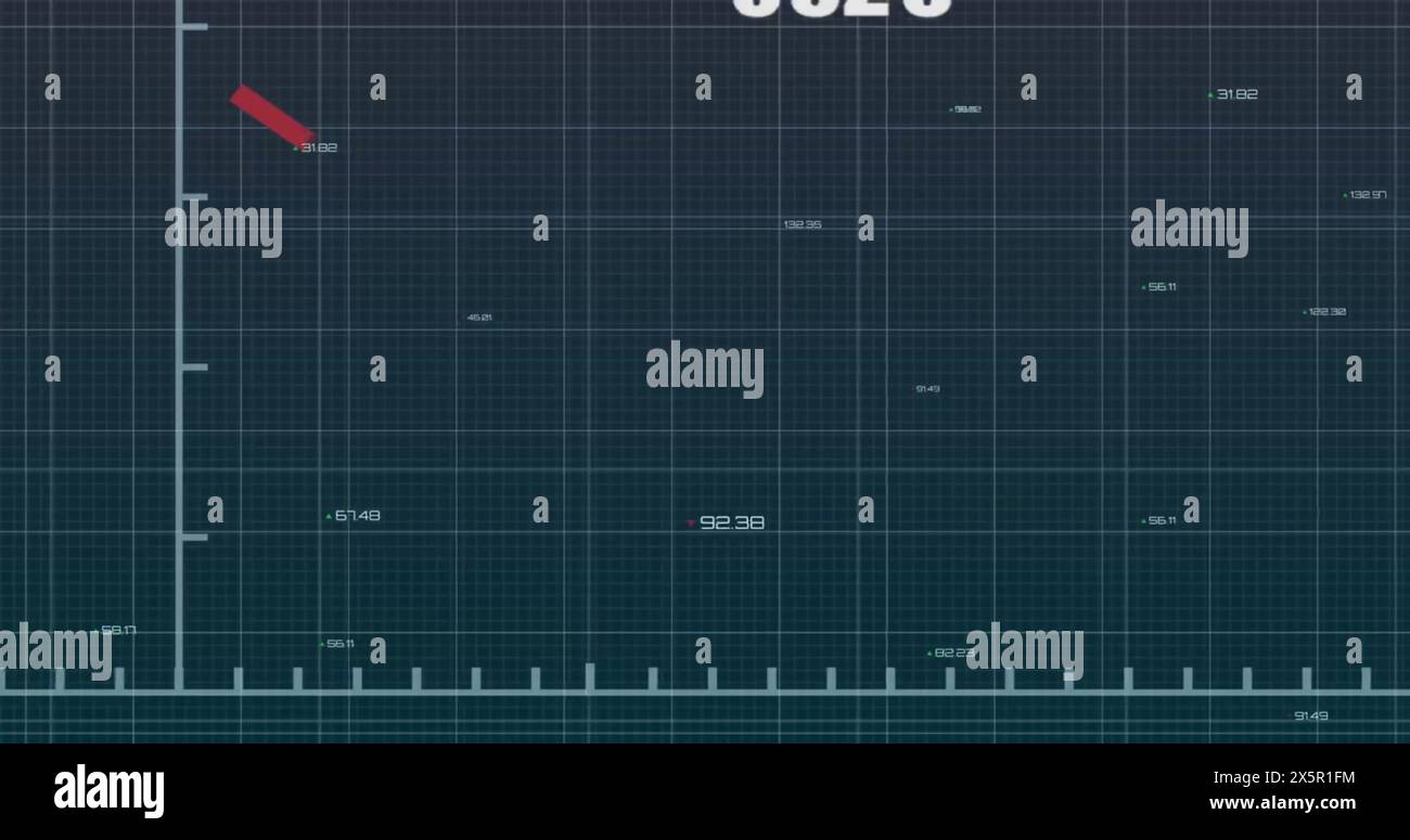 Animation chart over grid office hi-res stock photography and images - Alamy