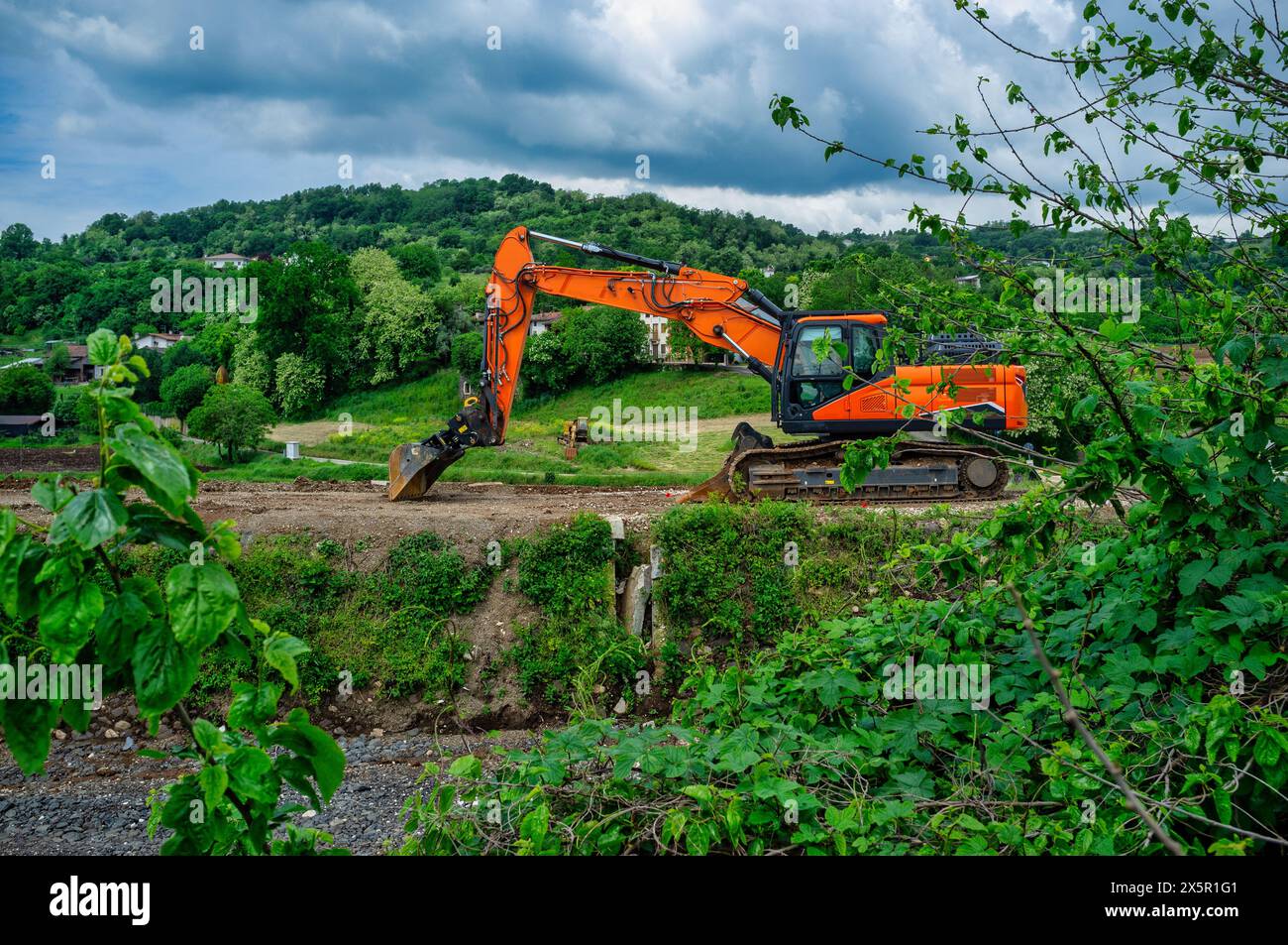 River engineering works for flood protection and hydraulic and ...