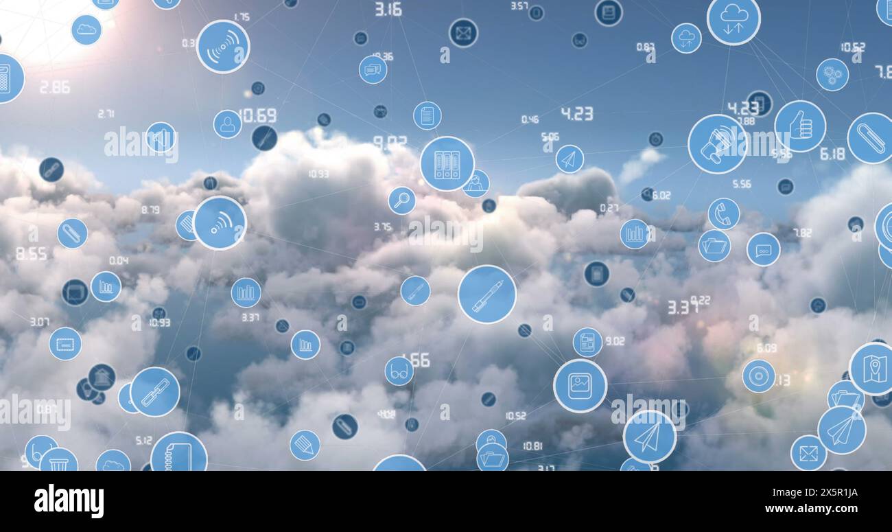 Animation cloud icons connections data hi-res stock photography and images - Alamy