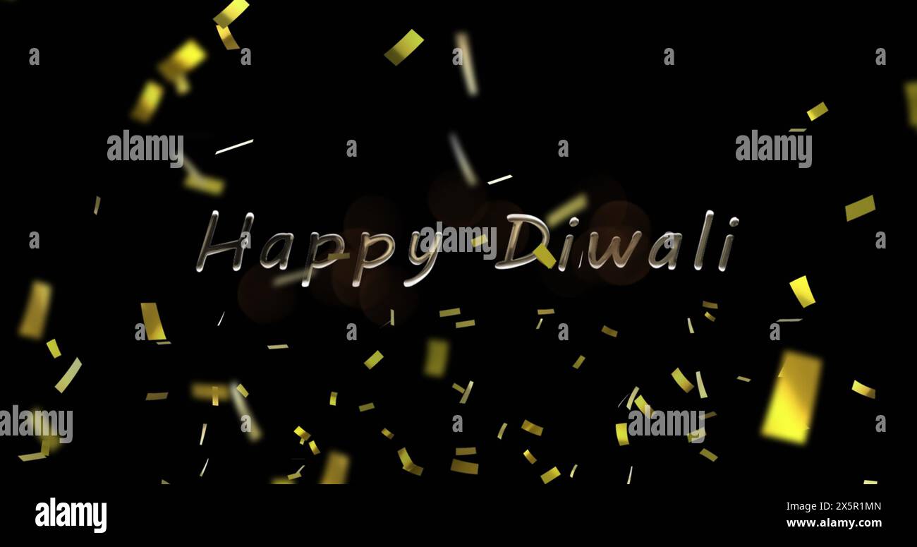 Animation confetti over traditional christmas hi-res stock photography ...