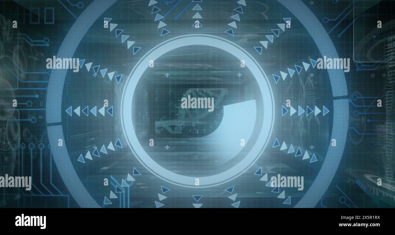 Image of data processing over scope scanning Stock Photo - Alamy