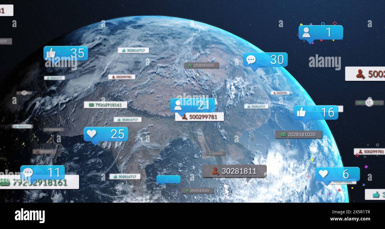 Animation social media notifications data hi-res stock photography and ...