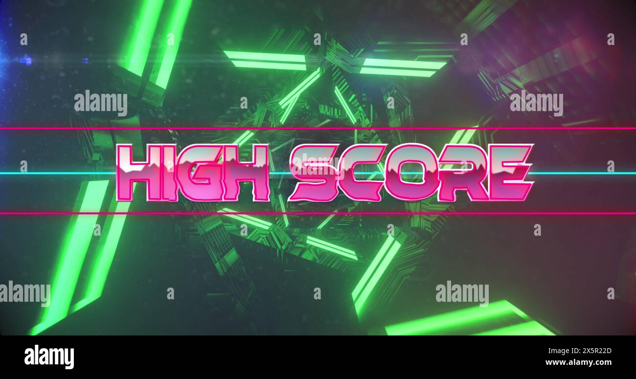 High score text in colorful hi-res stock photography and images - Alamy