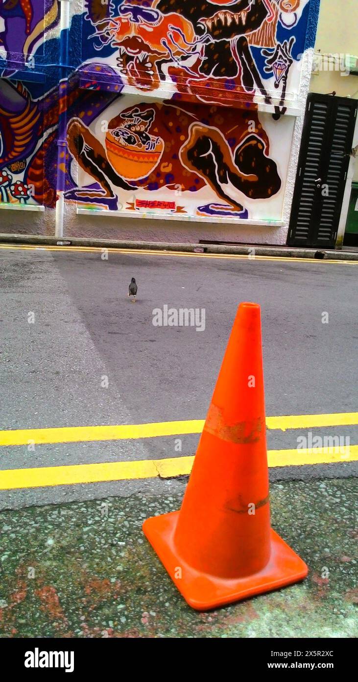 Orange traffic cone stand hi-res stock photography and images - Alamy