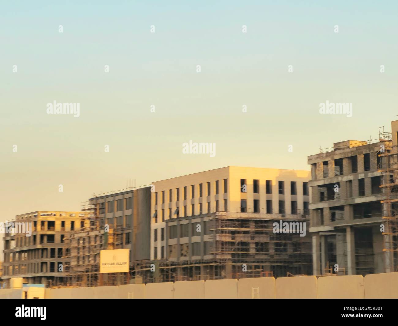 Cairo, Egypt, March 27 2024: Swan lake residence compound that is under ...
