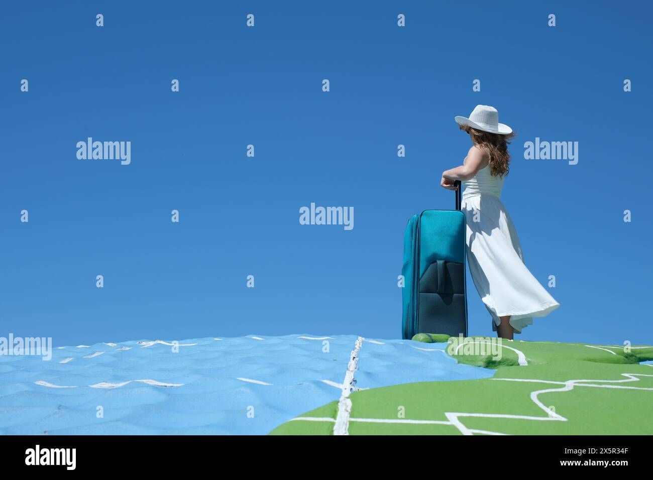 Close up woman legs walks on asphalt road and traveling world with ...