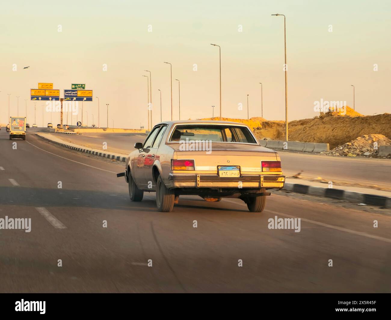 Cairo, Egypt, March 23 2024: an old vintage classic retro car of old ...