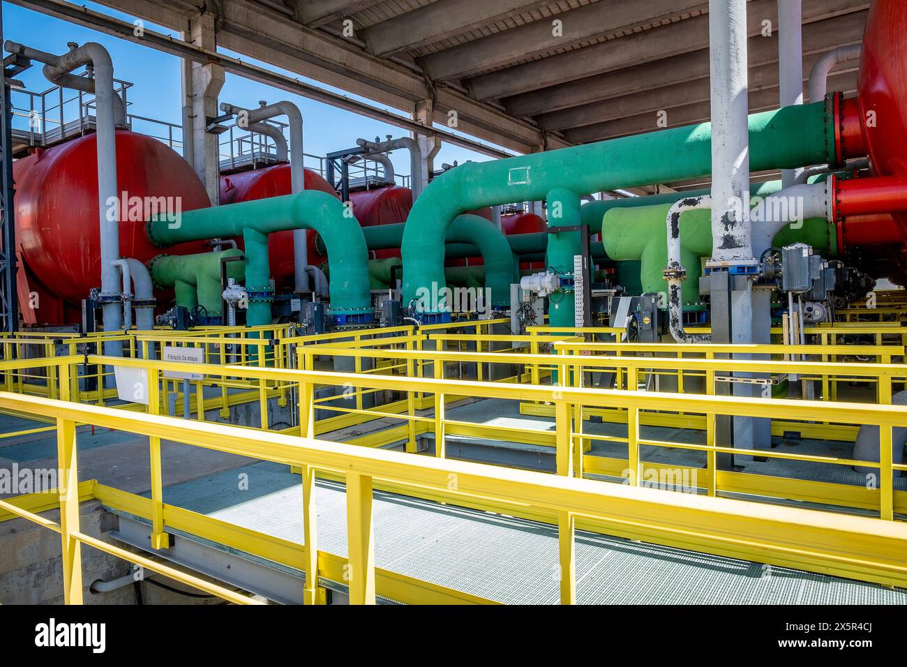 Tanks to filter water, in Dessalinitzadora del Llobregat, Water ...