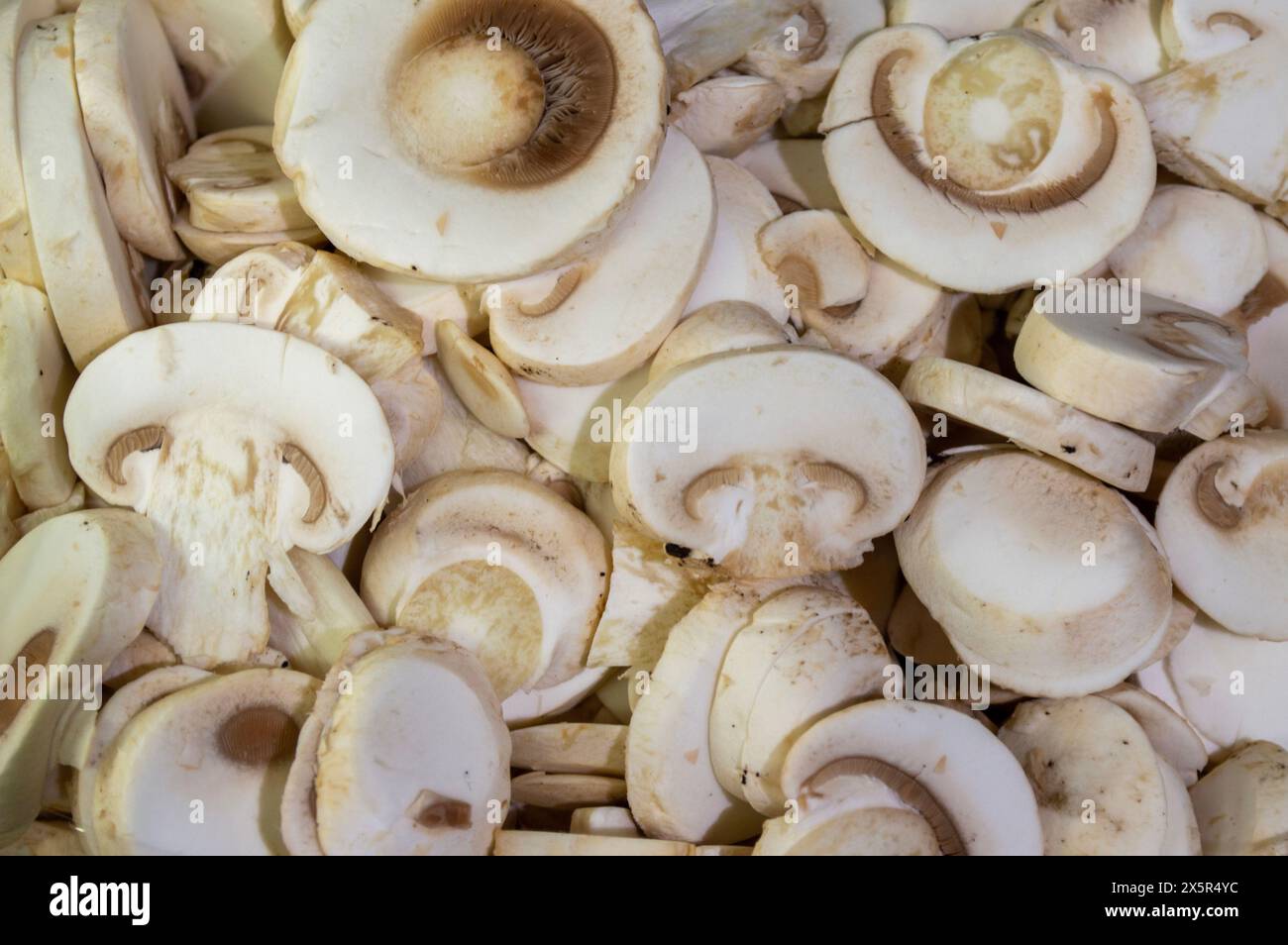 Sliced mushroom, cooking ingredient Stock Photo - Alamy