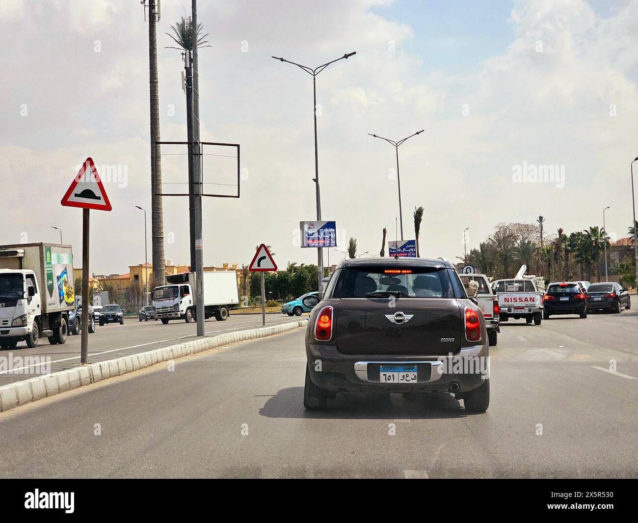 Cairo, Egypt, March 24 2024: A mini Cooper car on its road, Mini Cooper ...