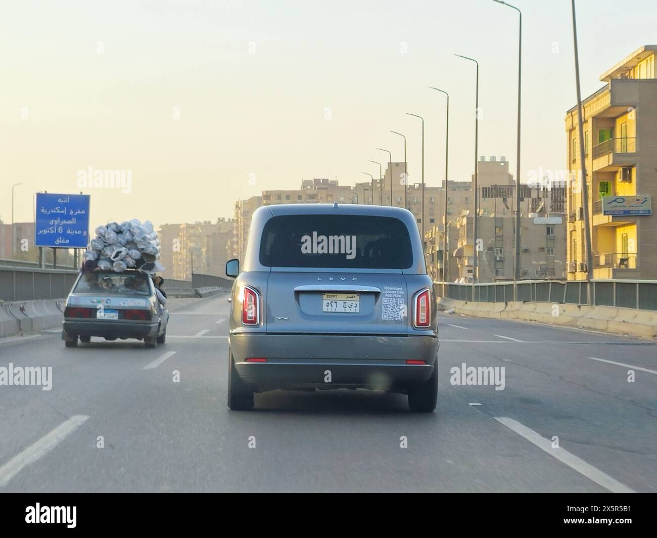 Giza, Egypt, April 2 2024: LEVC London Electric Vehicle Company Car ...