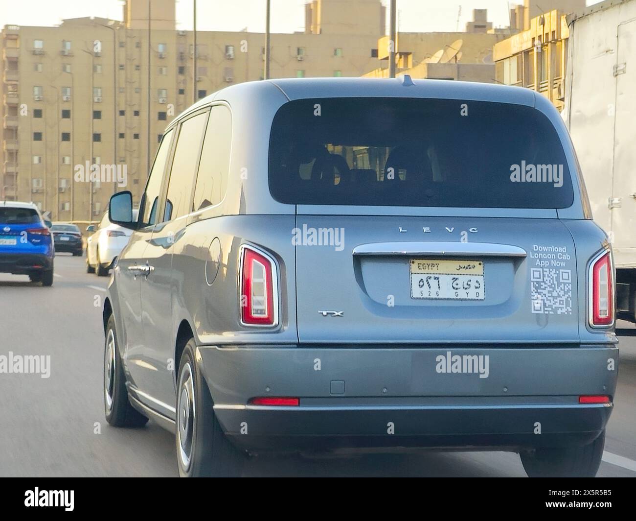 Giza, Egypt, April 2 2024: LEVC London Electric Vehicle Company Car ...