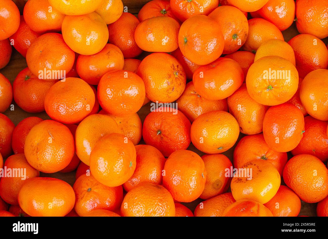 background and texture of many organically grown mandarins Stock Photo ...