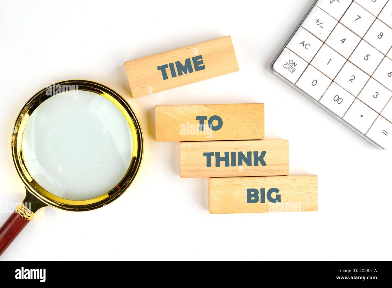 Business and Time to think big concept. Time to think big symbol on ...