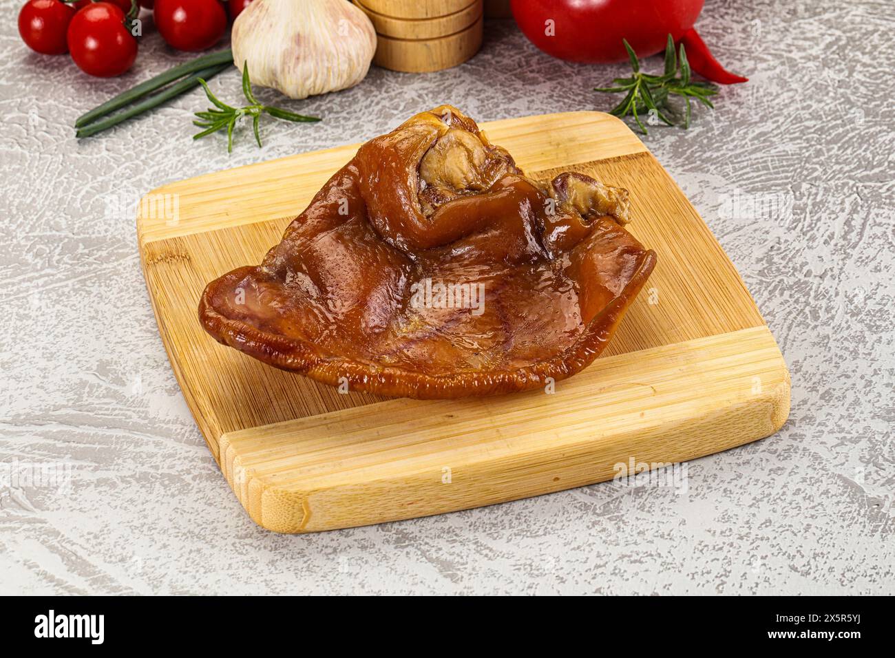 Chinese cuisine - Smoked pork ear snack appetizer Stock Photo - Alamy