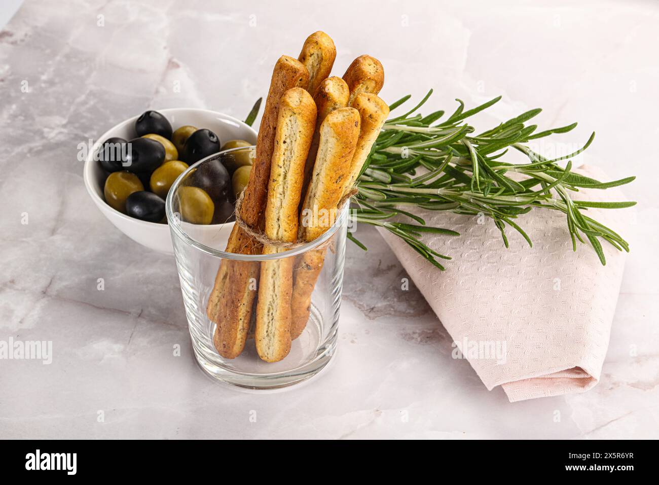 Crispy grissini italian bread heap snack Stock Photo - Alamy