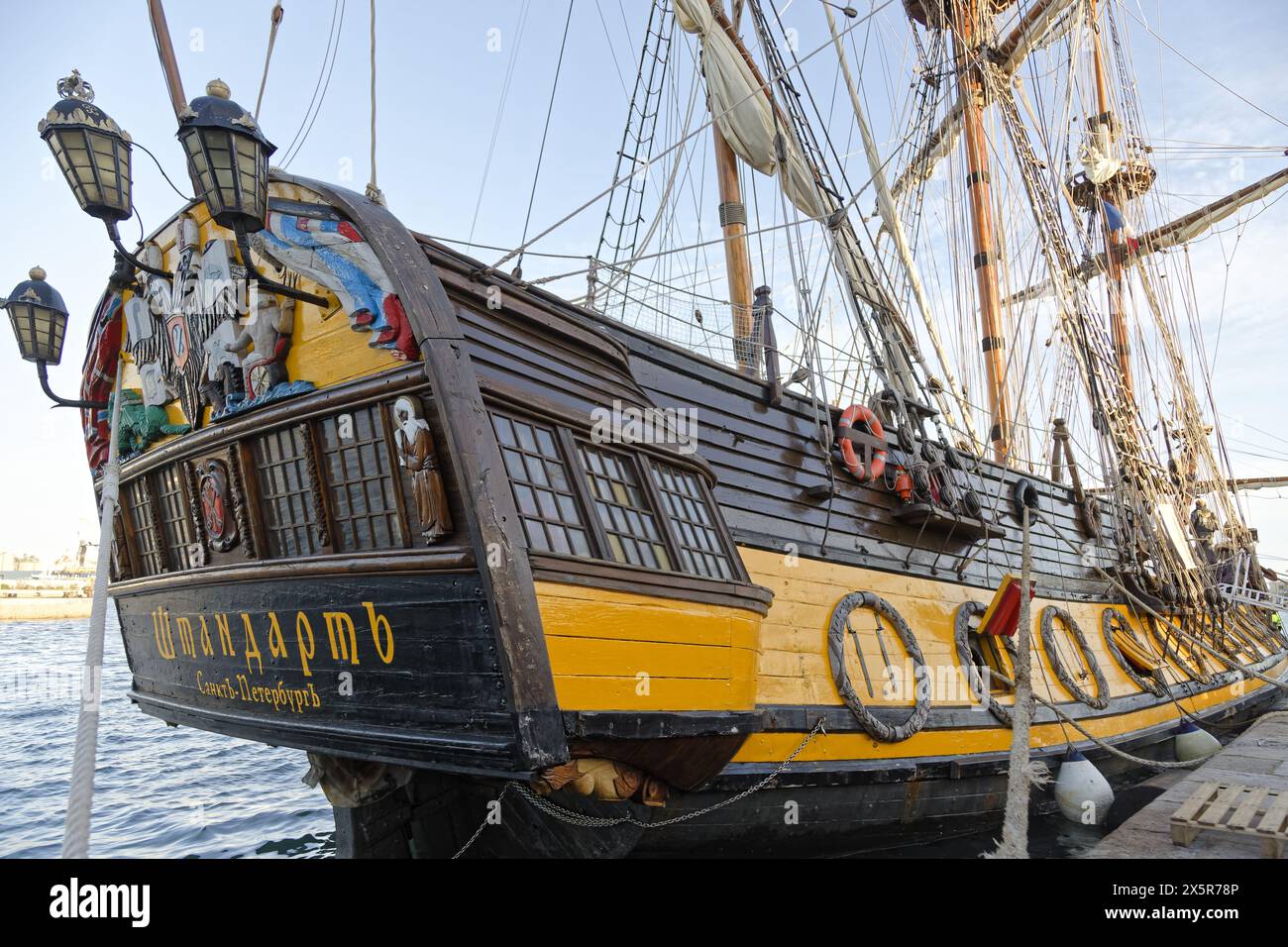 Sete, France. 28th March, 2024. The Shtandart, a replica of Russian ...