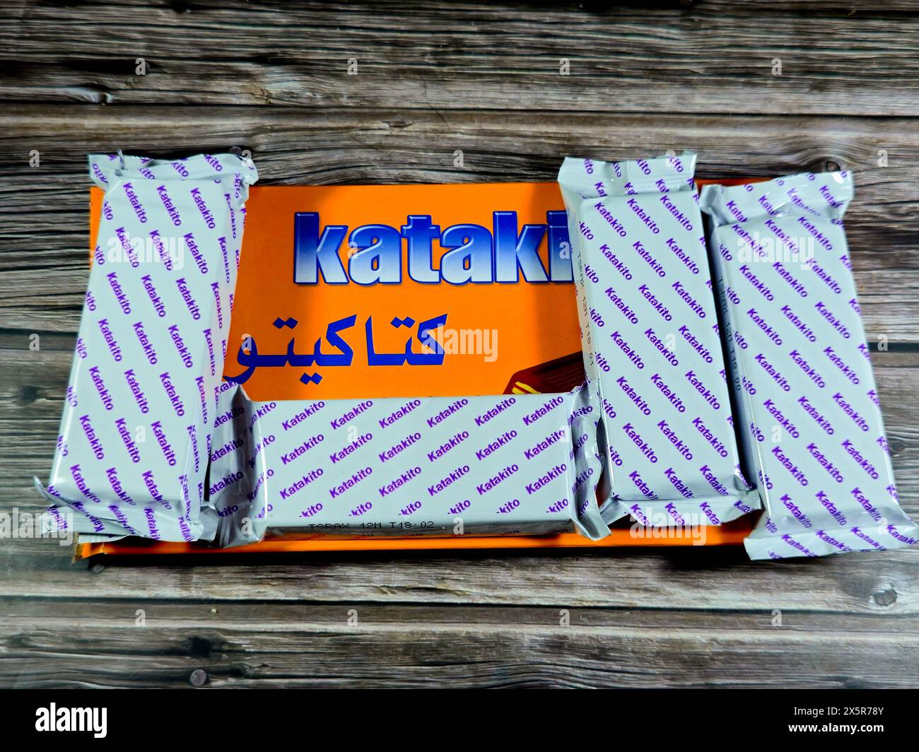 Cairo, Egypt, April 30 2024: Katakito natural chocolate filled with ...