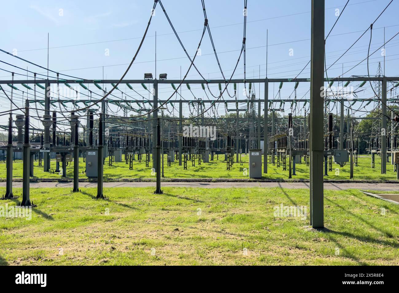 Substation with outdoor switchgear panel Switchgear for power ...