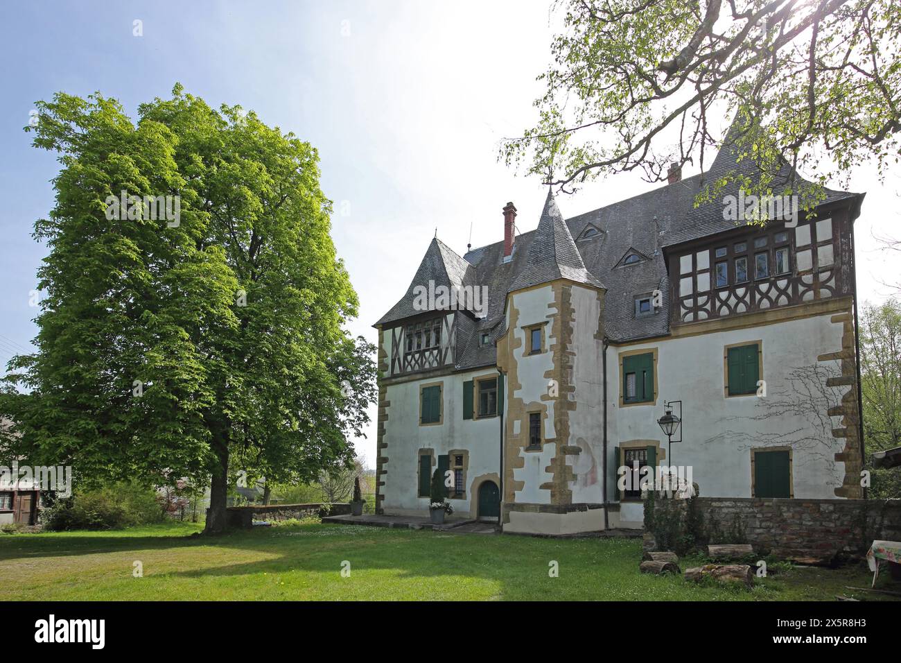 Castle built ca. 15th century, Allenbach, Hunsrueck, Rhineland ...
