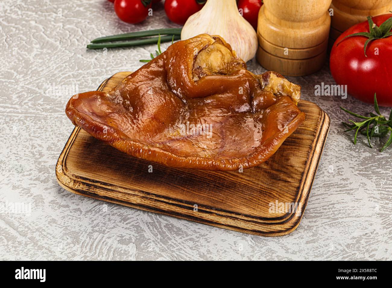 Chinese cuisine - Smoked pork ear snack appetizer Stock Photo - Alamy