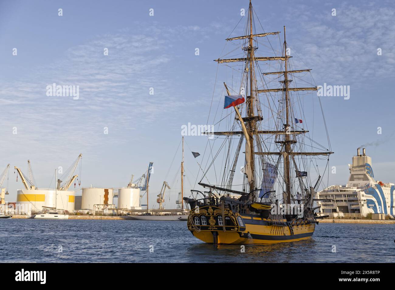 Sete,France. 28th March,2024.The Grace, a ship of Czech Republic ...