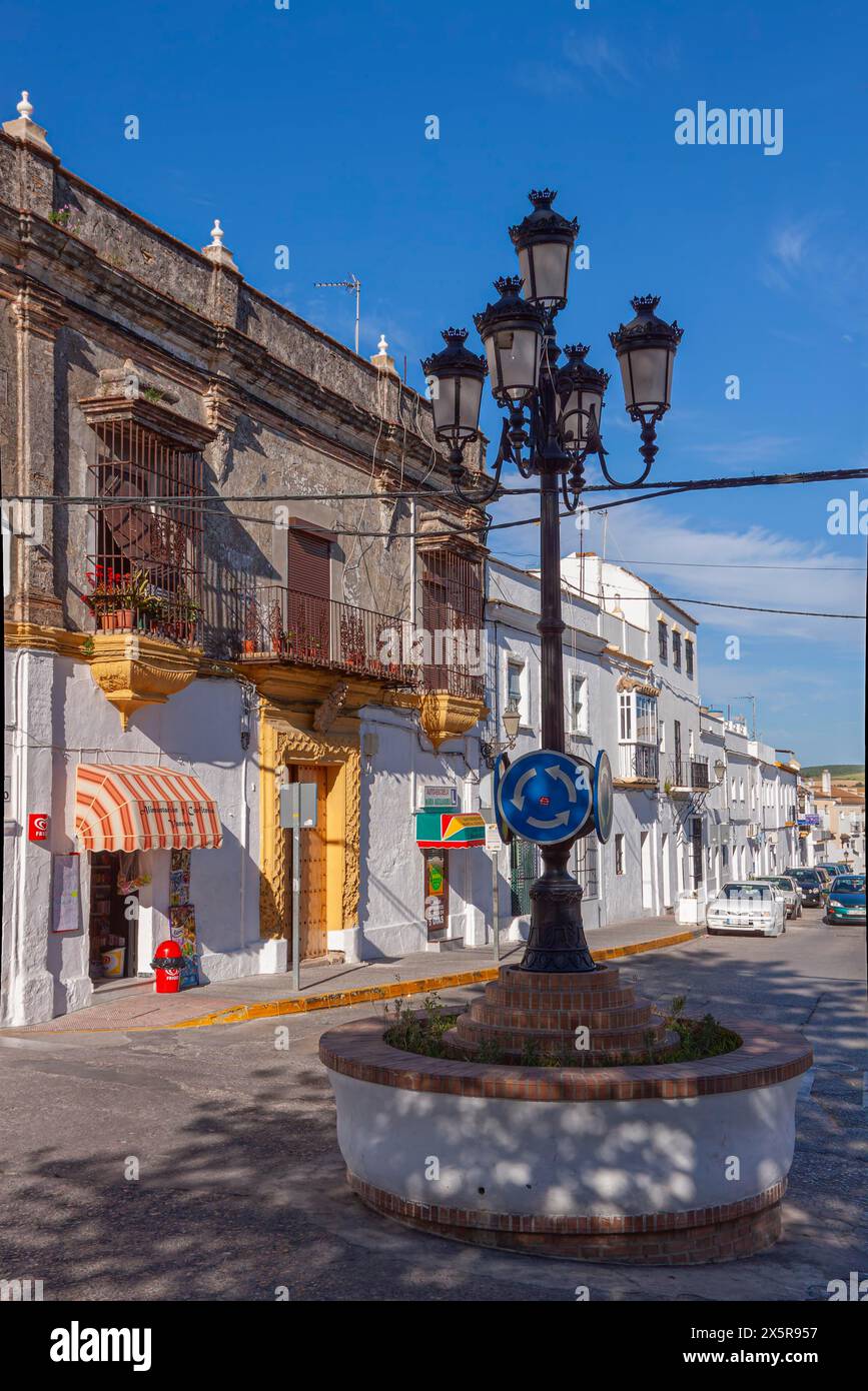 Small roundabout in southern architectural style, Arcos, Andalusia ...