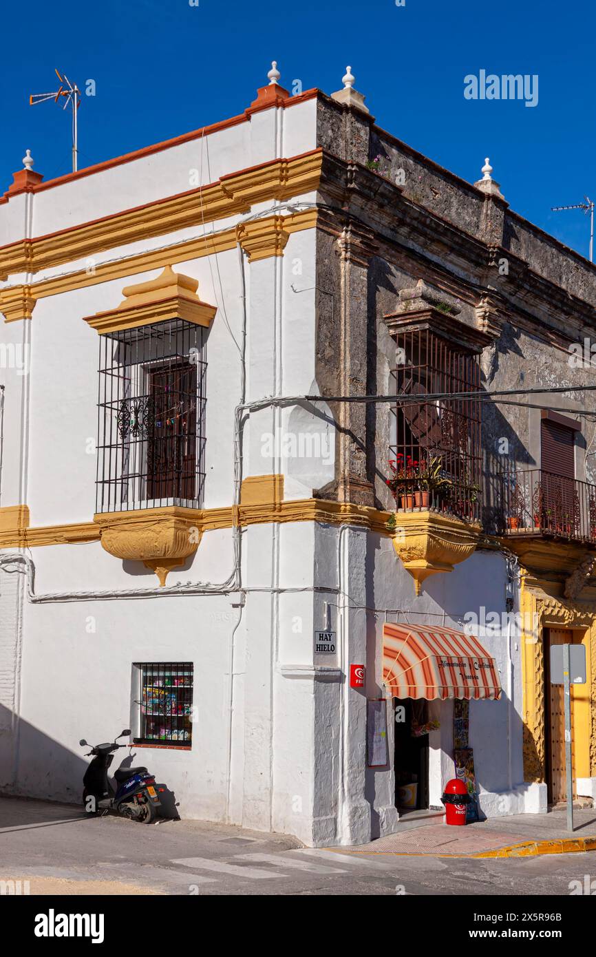Old town with abandoned houses in southern architectural style, Arcos ...