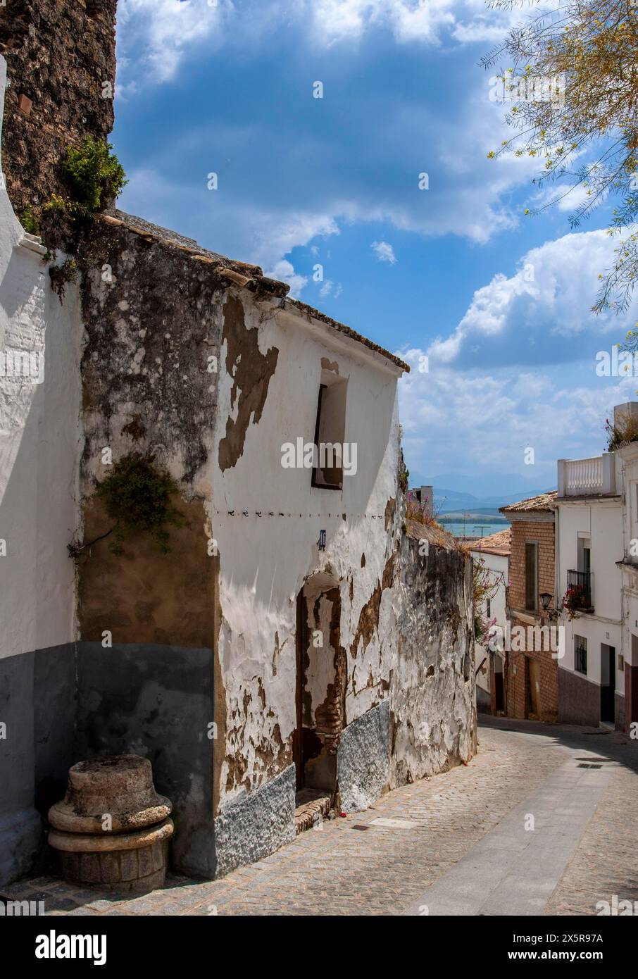Old town with abandoned houses in southern architectural style, Arcos ...