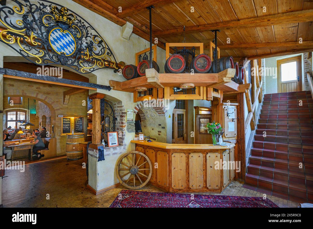 Reception, Brauereigasthof, Irseer Klosterbraeu, Irsee, Bavaria ...