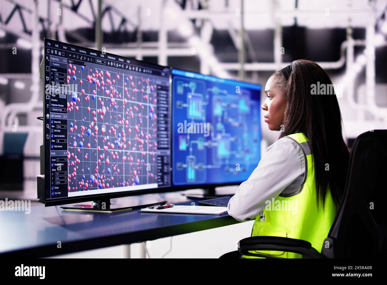 Industrial Automation System 3D Data Analytics In Cloud Stock Photo - Alamy