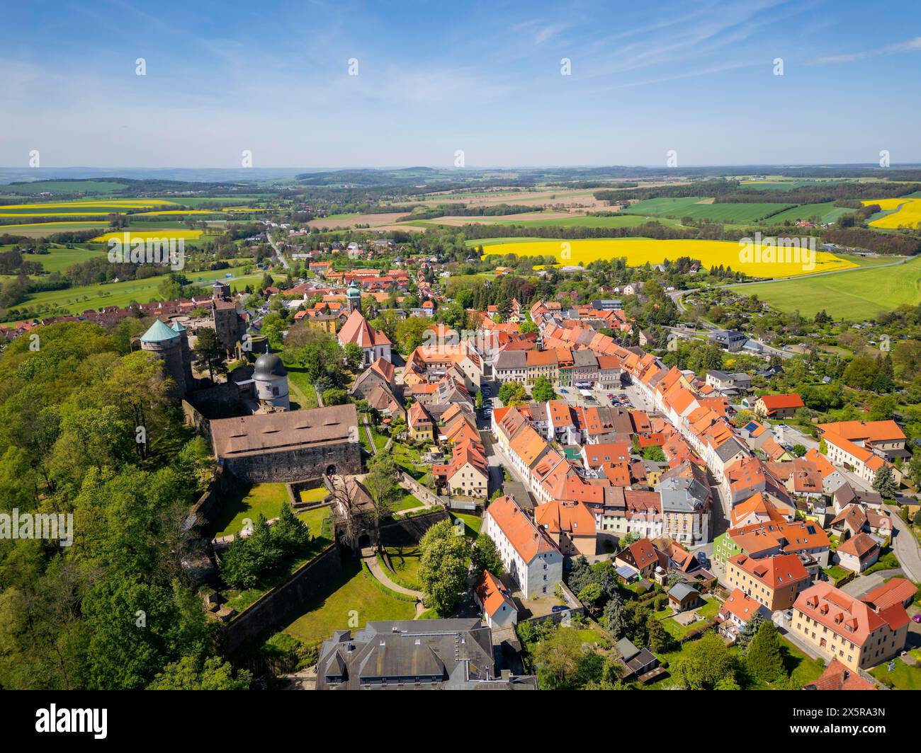 The ruins of Stolpen Castle, situated on a basalt rock. The castle is ...