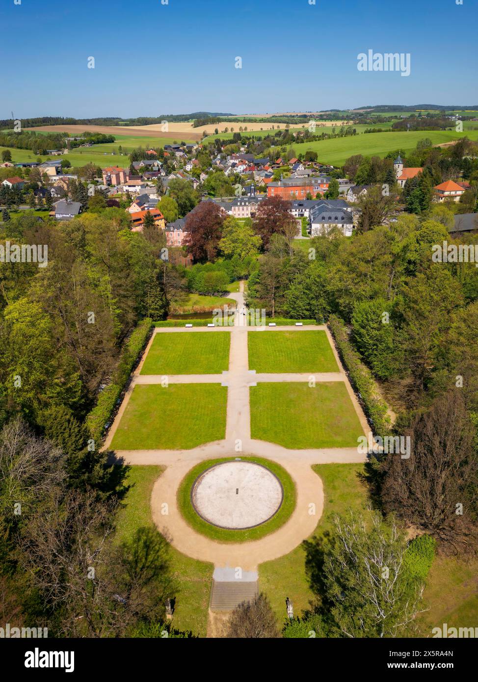 Grossharthau manor and castle park with numerous individual monuments ...