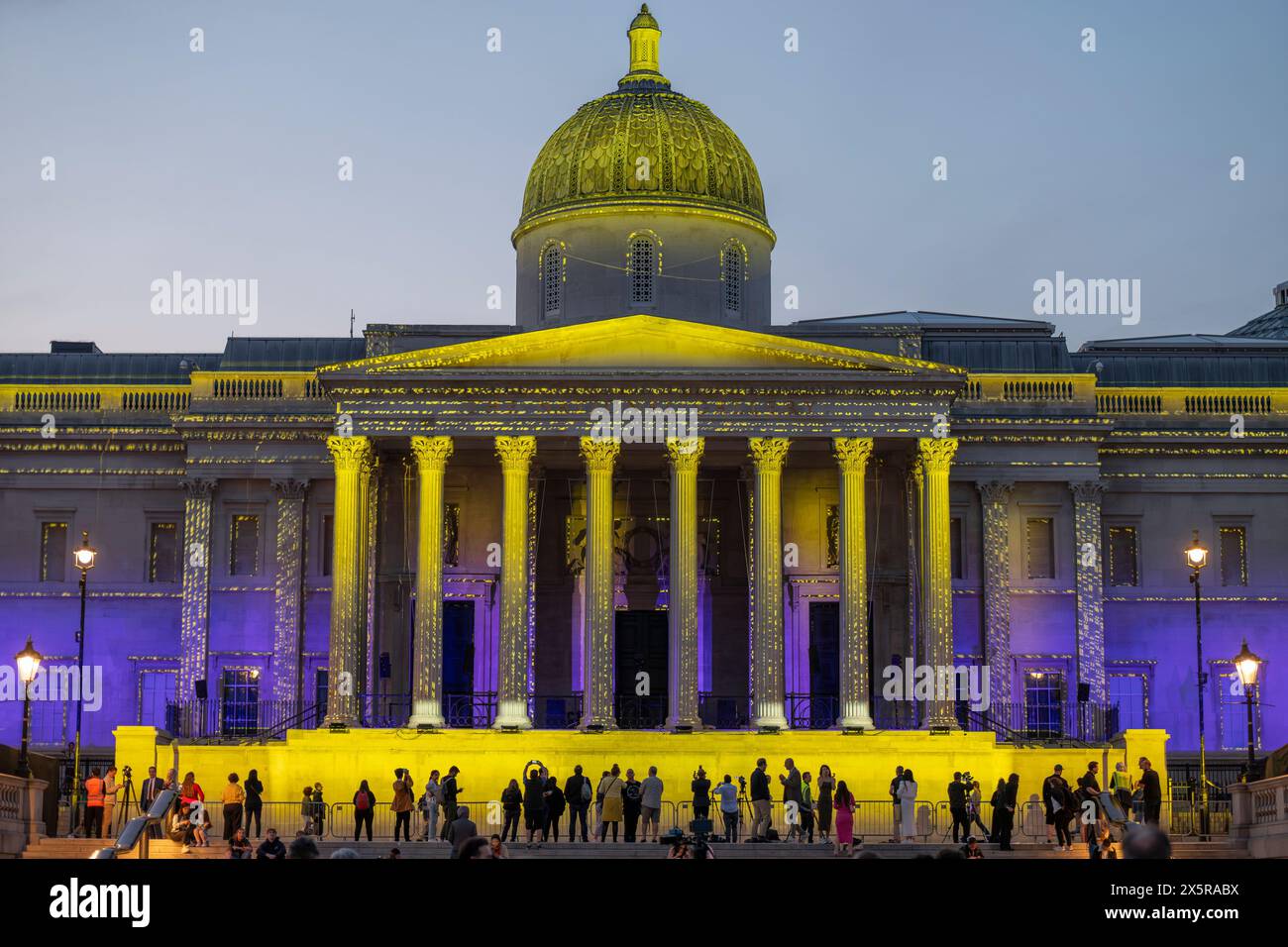 Trafalgar Square, London, UK. 9th May, 2024. The National Gallery NG200 ...