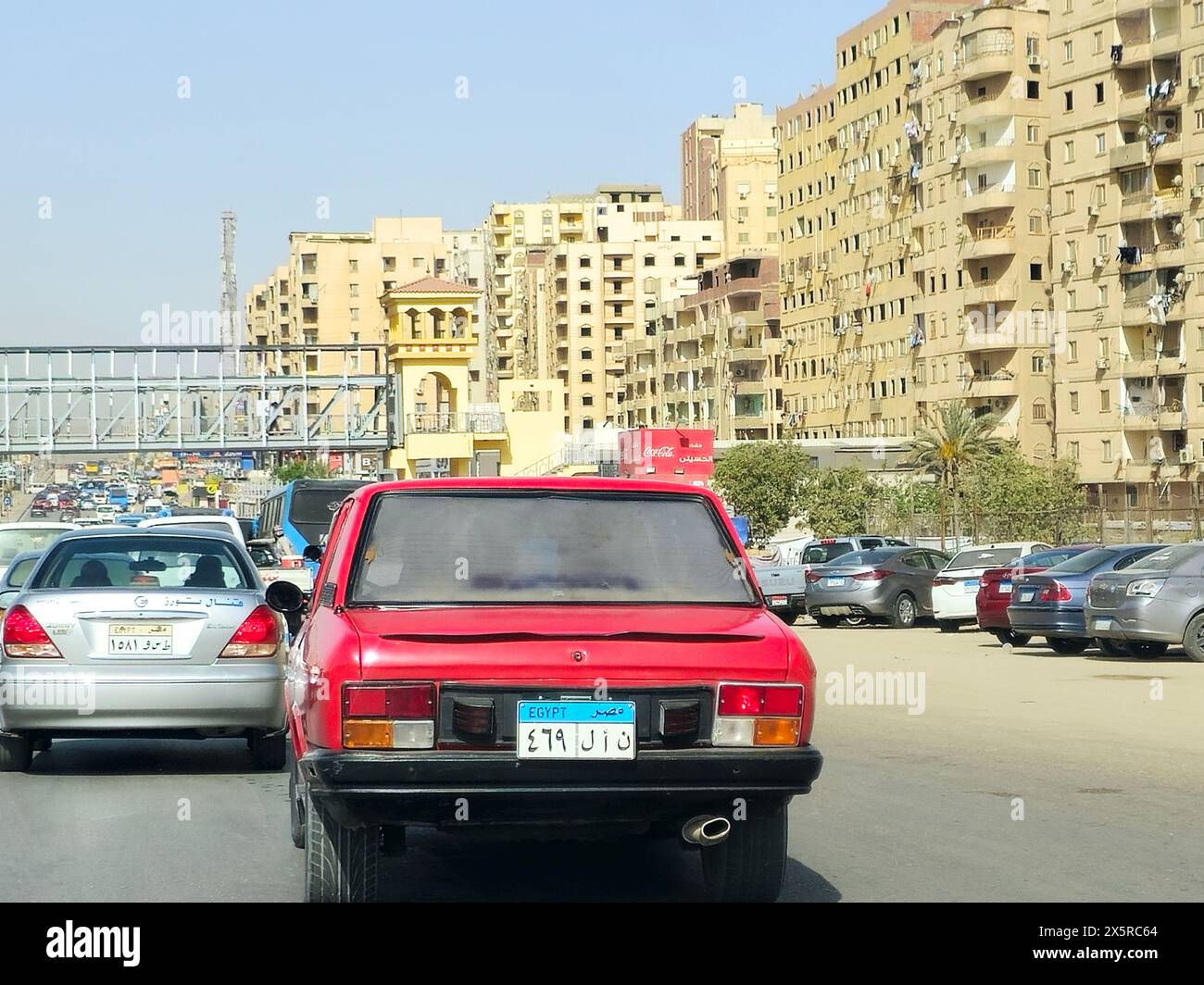 Cairo, Egypt, April 22 2024: old vintage retro automobile car, classic old automobile vehicle on ...