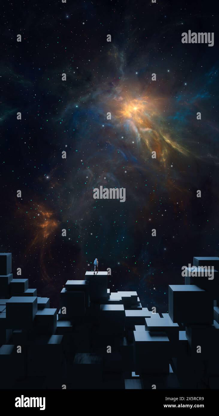 Abstract nebula cube hi-res stock photography and images - Alamy