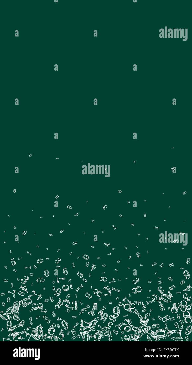 Falling numbers. Math study concept with flying digits. Back to school ...