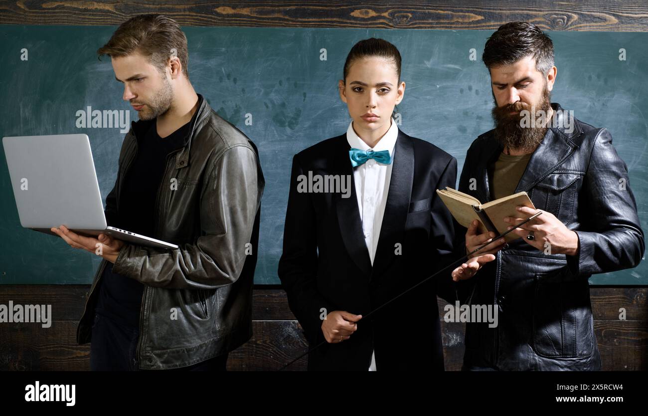 Group of different students. People learning process concept Stock ...