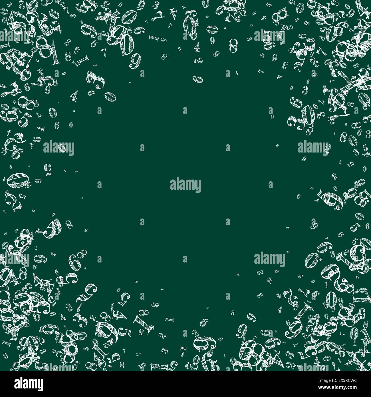 Falling numbers. Math study concept with flying digits. Back to school ...