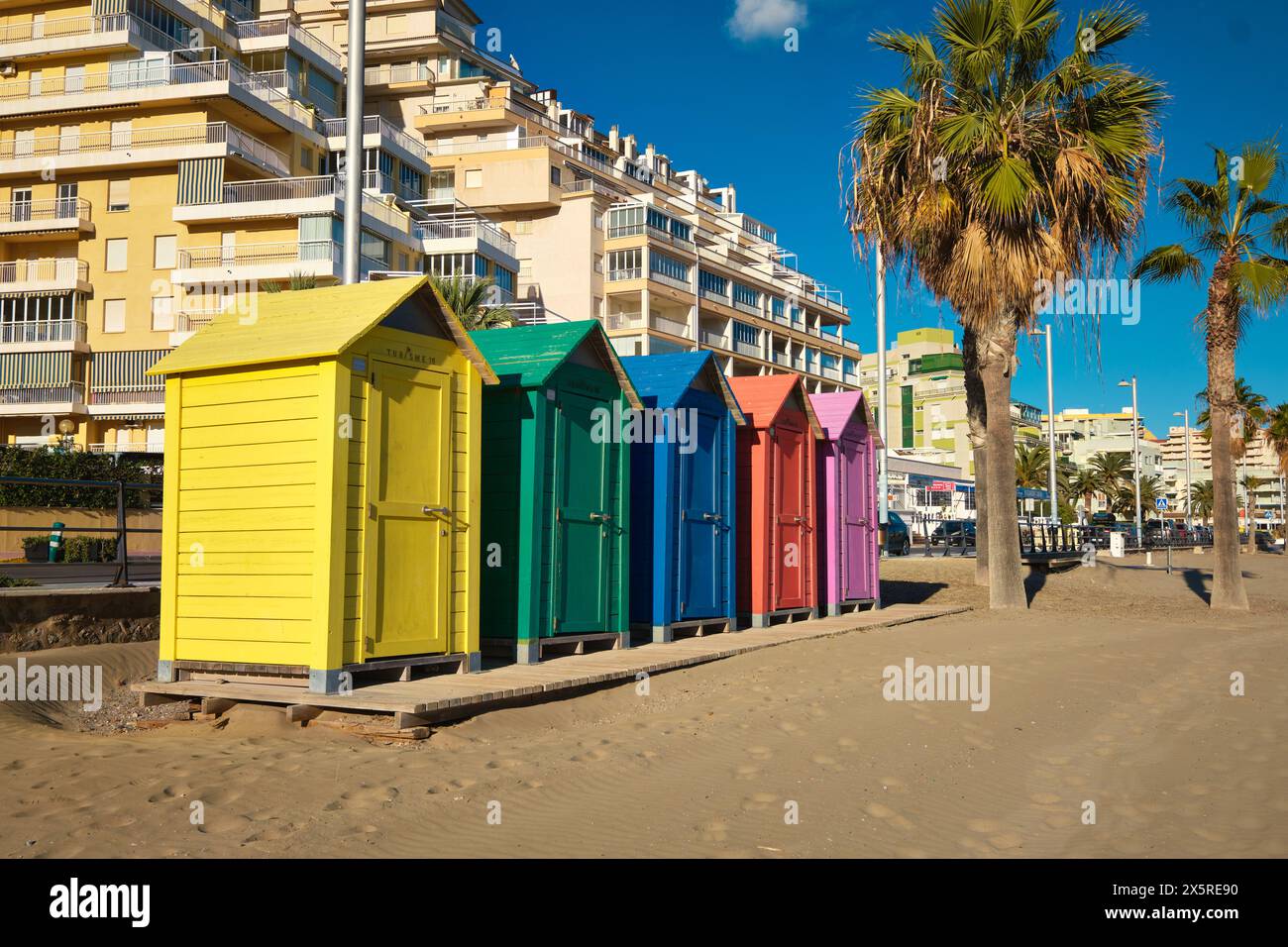 Wooden beach dressing rooms hi-res stock photography and images - Alamy