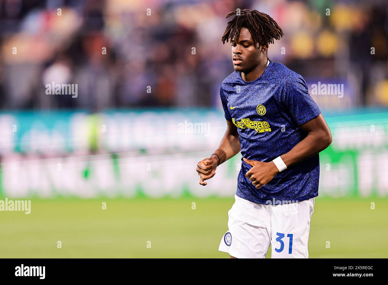 Inter’s German defender Yann Aurel Bisseck looks during the Serie A ...