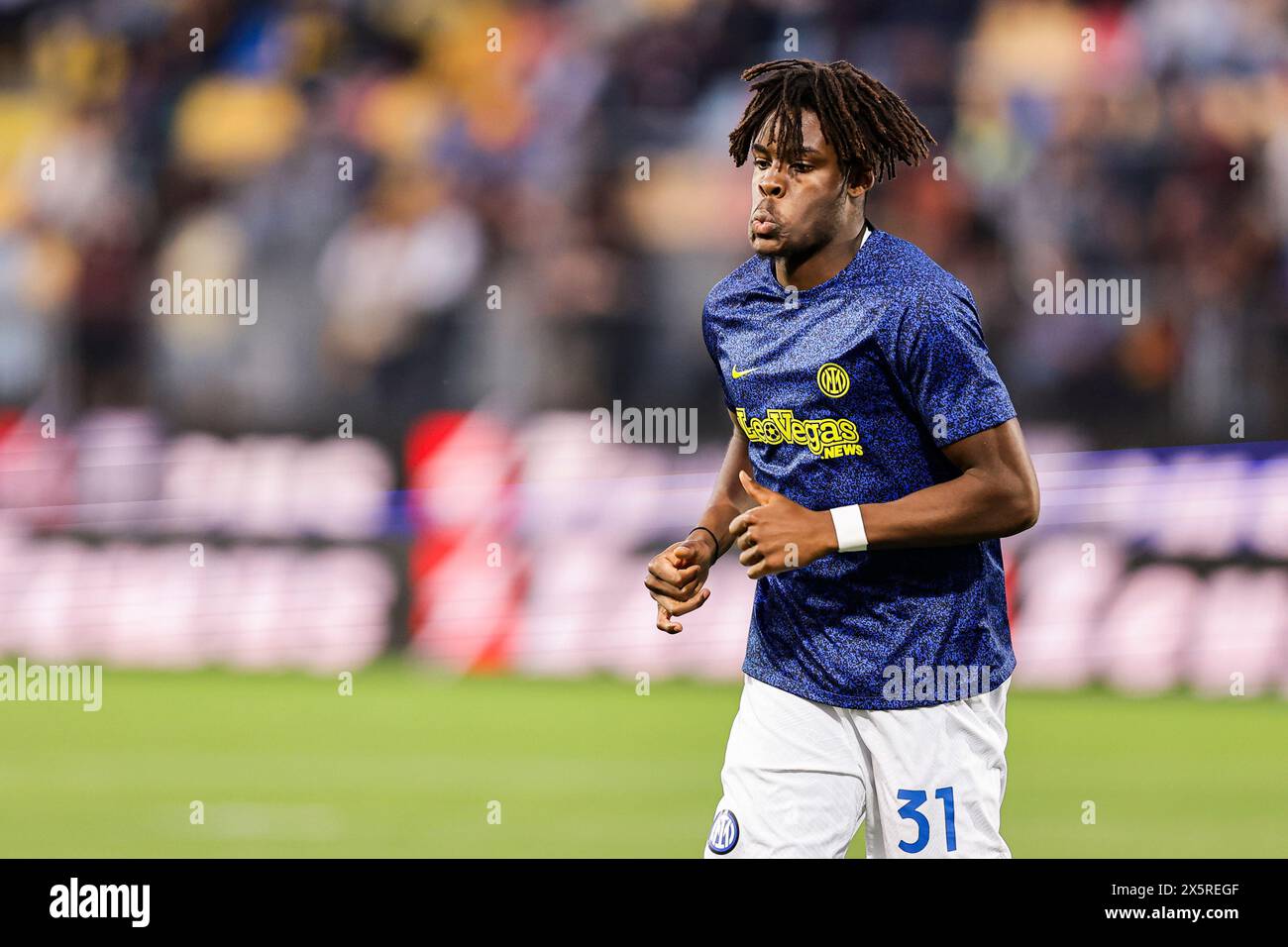 Inter’s German defender Yann Aurel Bisseck looks during the Serie A ...