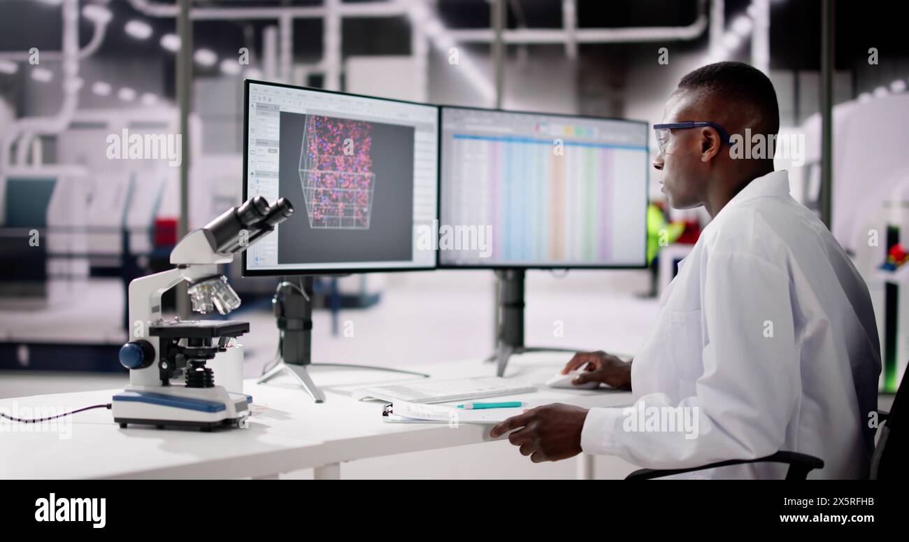 African researcher computer hi-res stock photography and images - Alamy