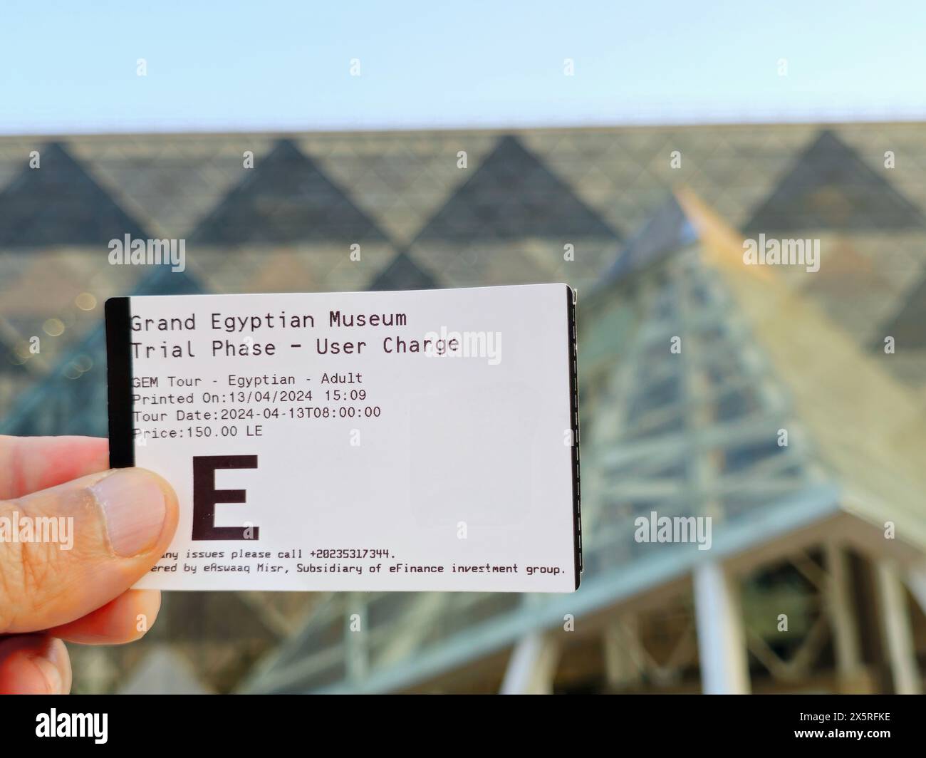 Giza, Egypt, April 13 2024: The tickets of The Grand Egyptian Museum ...