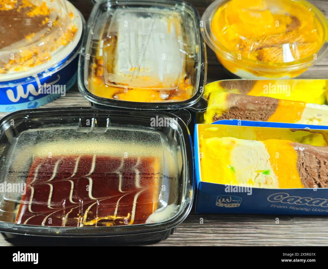 Cairo, Egypt, April 16 2024: Assorted desserts and Ice-cream from B ...