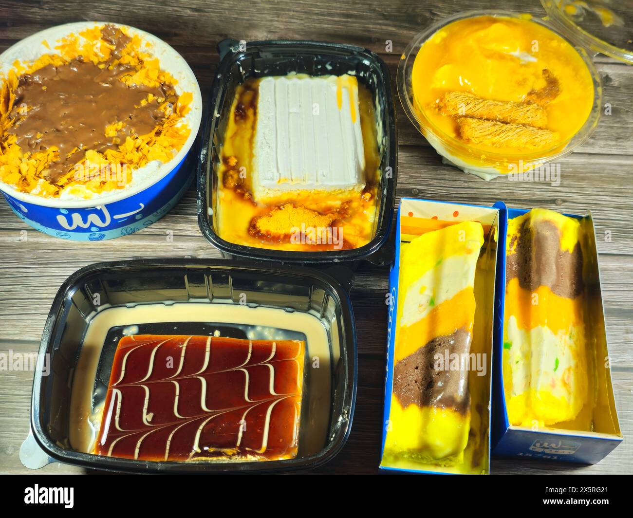 Cairo, Egypt, April 16 2024: Assorted desserts and Ice-cream from B ...