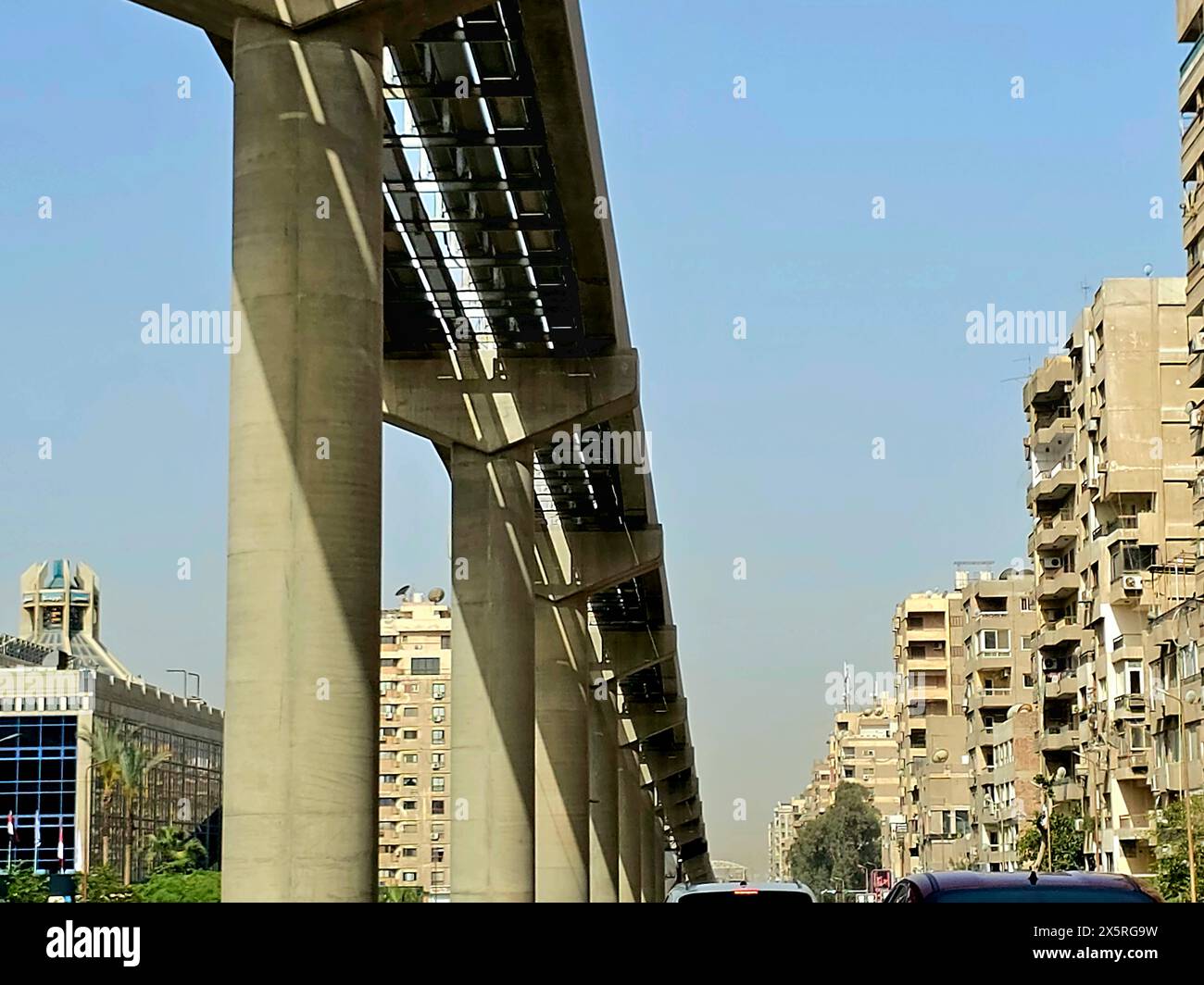 Cairo, Egypt, April 24 2024: monorail project site that is under ...