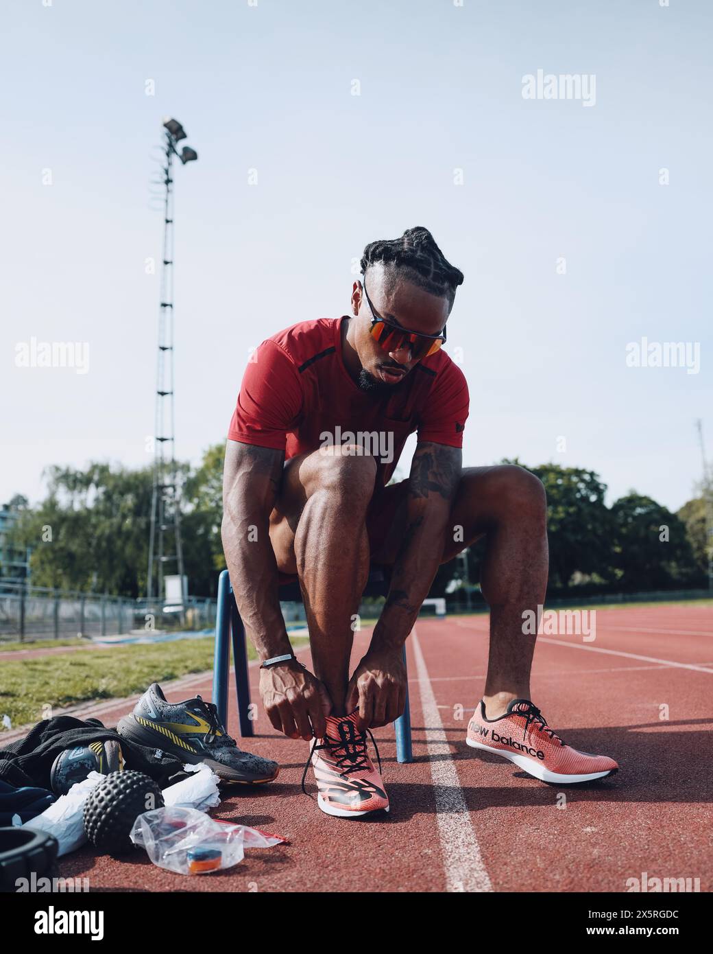 Mile End, UK. 10 May, 2024. USA’s Chris Royster during training in ...